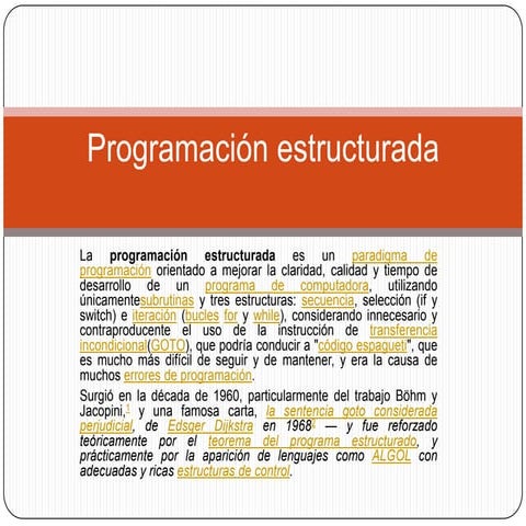 Programación estructurada | PPTX