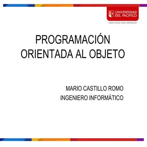 Programación orientada al objeto | PPTX