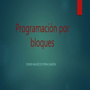 Programación por bloques | PPTX
