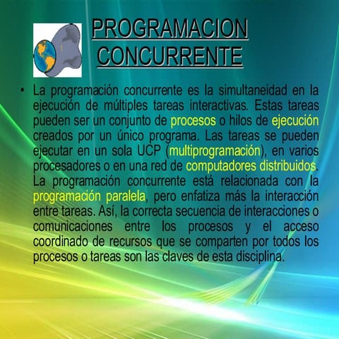 PROGRAMACION CONCURRENTE | PPT