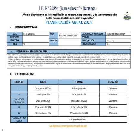 PROGRAMACION ANUAL EPT 3°edi.pdfsecundaria | PDF