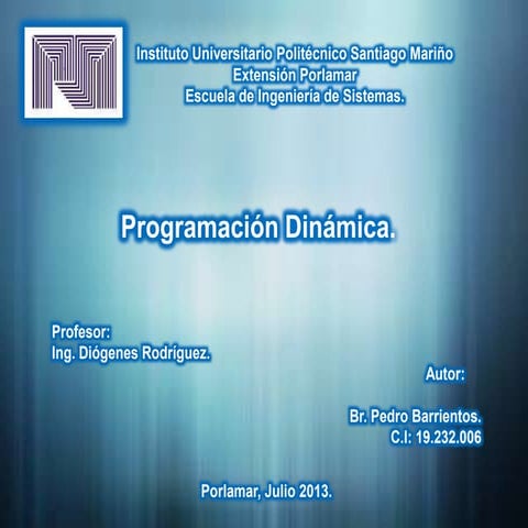 Programacion Dinamica | PPTX