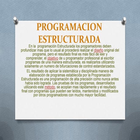 Programacion estructurado presentacion | PPTX