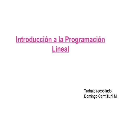 Programacion Lineal | PPT