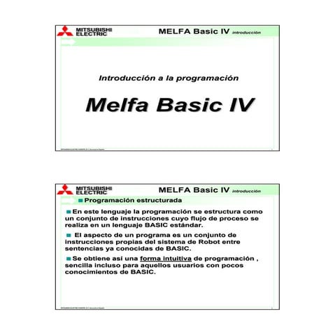 Programacion Melfa Iv | PDF