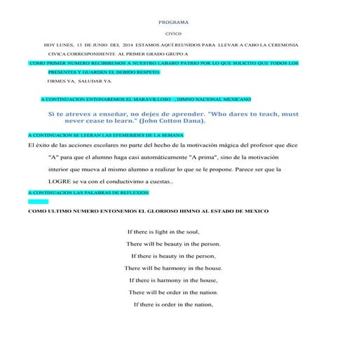 Programa civico | DOC