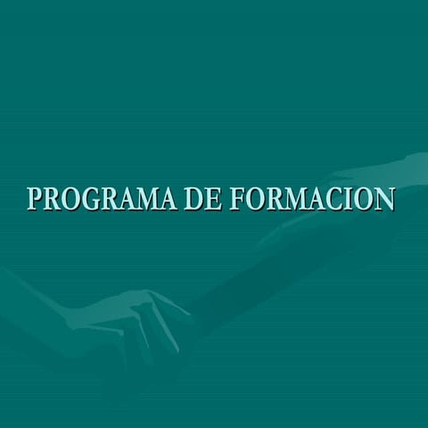 MI PROGRAMA DE FORMACION | PPT