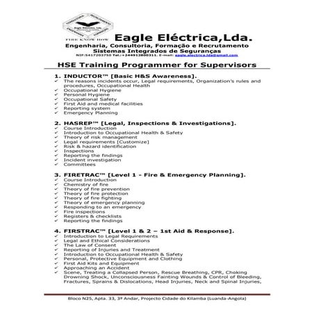 Programa de formação hse 2014 | PDF
