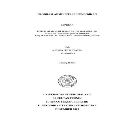 Program administrasi pendidikan | DOC