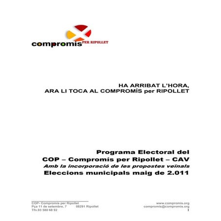 Programa electoral 2011 | PDF