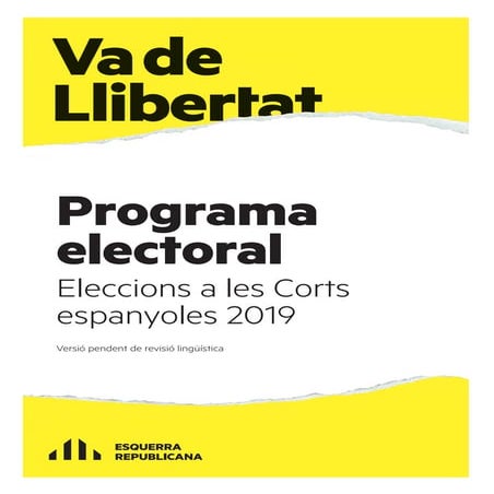Programa electoral de ERC 2019 | PDF