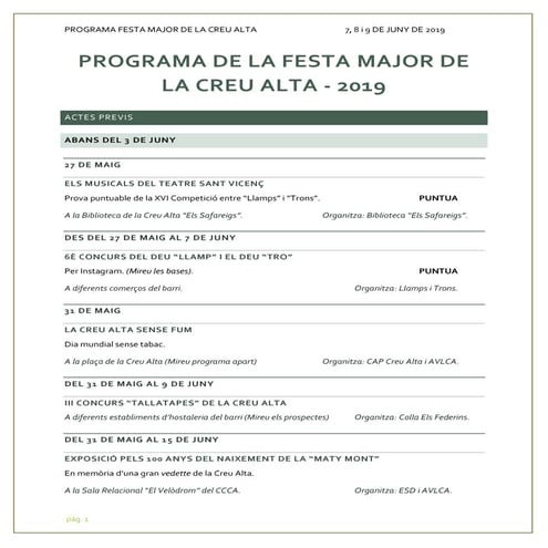 Programa fm creu alta | PDF