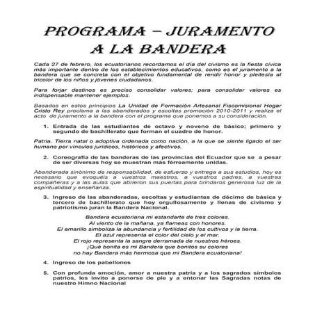 Juramento A La Bandera De La Escuela Secundaria PERIODISMO MARIANITAS: