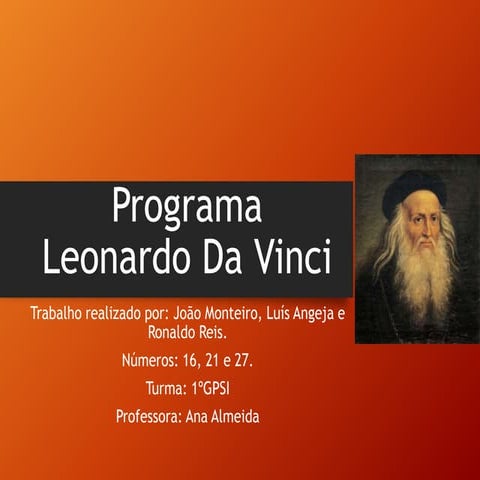 Programa leonardo da vinci | PPTX