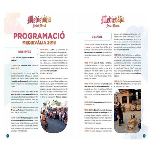 Programa Medievàlia 2016 Sabadell | PPT