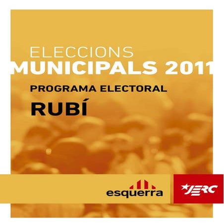 Programa Municipals Esquerra Rubí 2011 | PDF