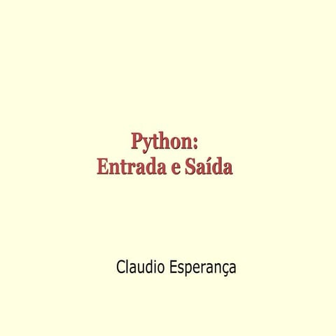Programando em python arquivos | PPT