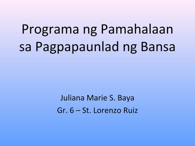 Mga patakaran at programang pangkabuhayan ng pamahalaan | PPT