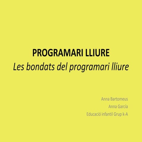 Programari Lliure | PPTX