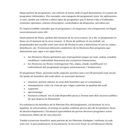 Programari lliure | DOC
