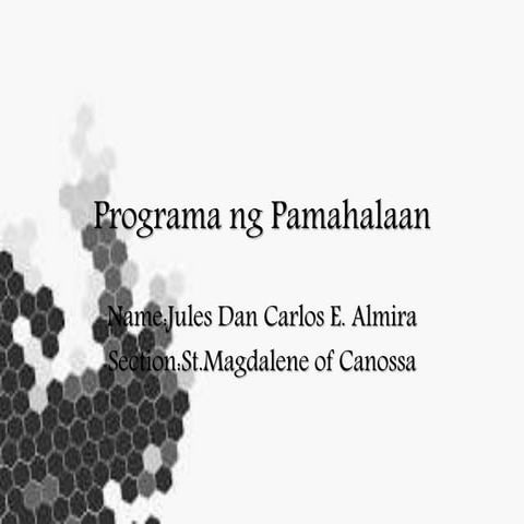 Programa sa pamahalaan jdcea | PPT