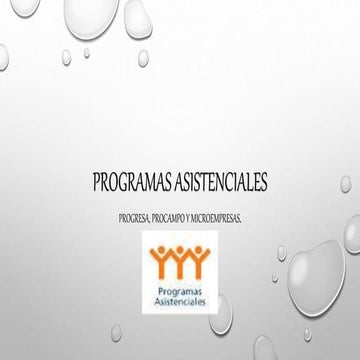 Programas asistenciales | PPTX