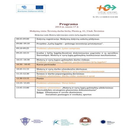 Programa sausio 17 d. | PDF