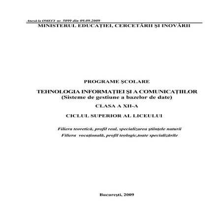 Programa scolara tic-st-naturii_12 | PDF