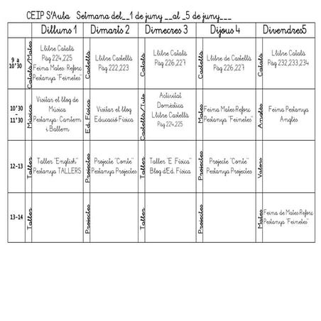 Programa setmana juny1 | PDF