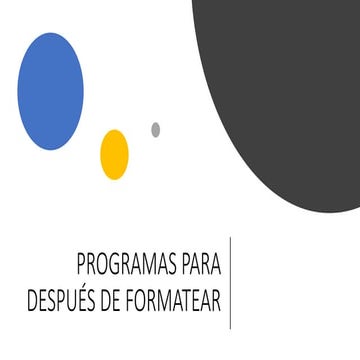 Programas para después de formatea | PPTX | Computing | Technology & Computing