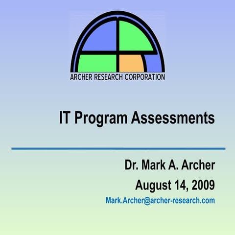 IT Program Assessments | PPT | Educational Assessment | Education