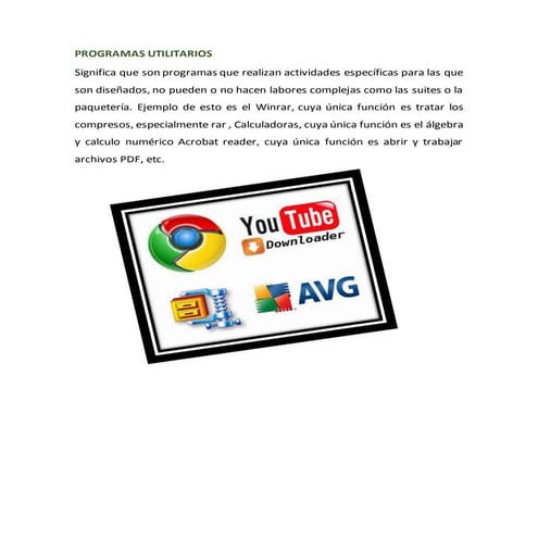 Programas utilitarios | DOCX