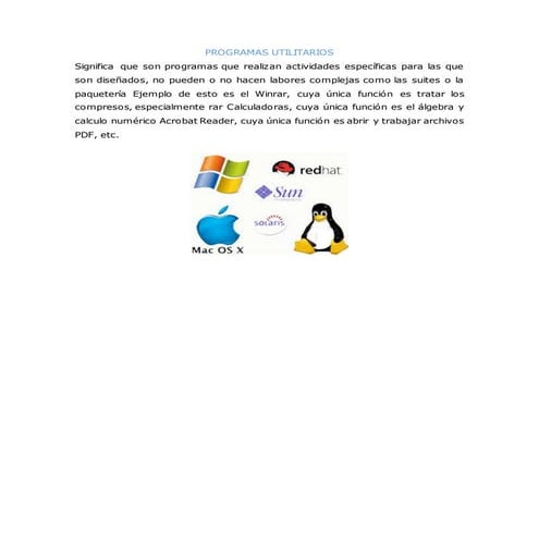 Programas utilitarios | DOCX