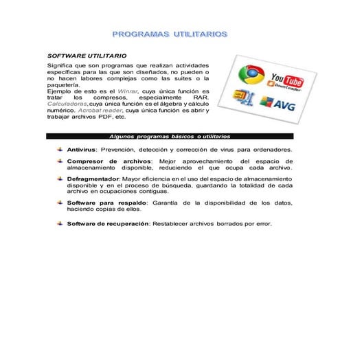 Programas utilitarios | DOCX