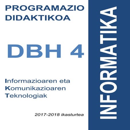 Programazio didaktikoa Informatika | PDF