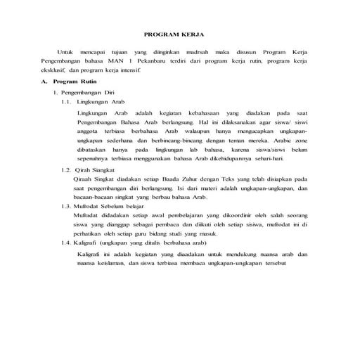 Program bahasa arab | DOCX