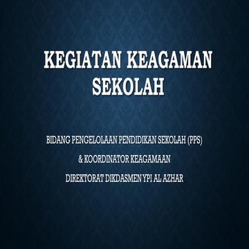 Program bidang keagamaan | PDF