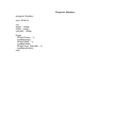 Program biodata | DOCX