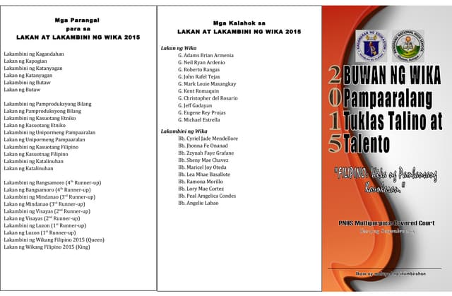 The Sample Program ng Buwan ng Wika 2024 | DOCX