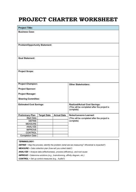 PMO Charter Template | PDF