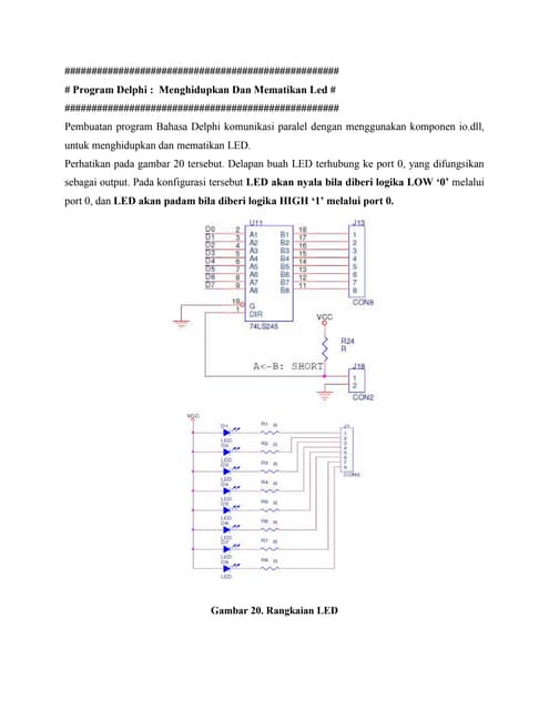 Running led dengan mikrokontroler avr atmega16 (codevision | PPTX