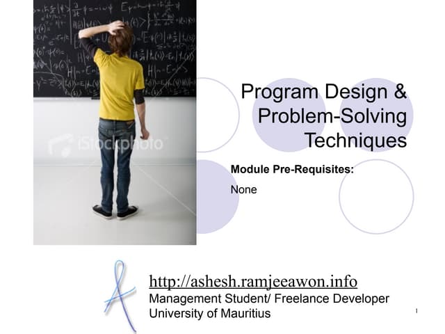 Program Design And Problem Solving Techniques Ppt Programming Languages Computing