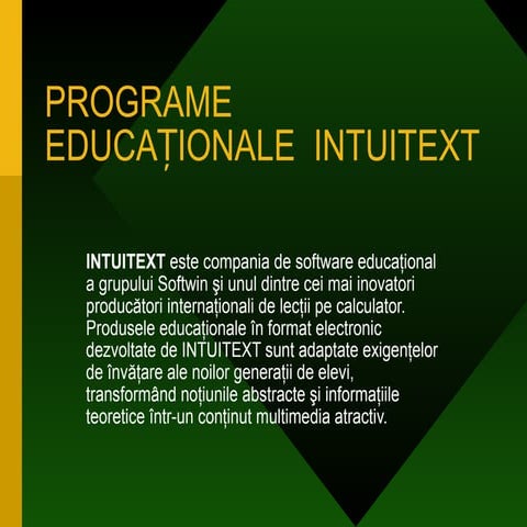 Programe educationale INTUITEXT | PPT