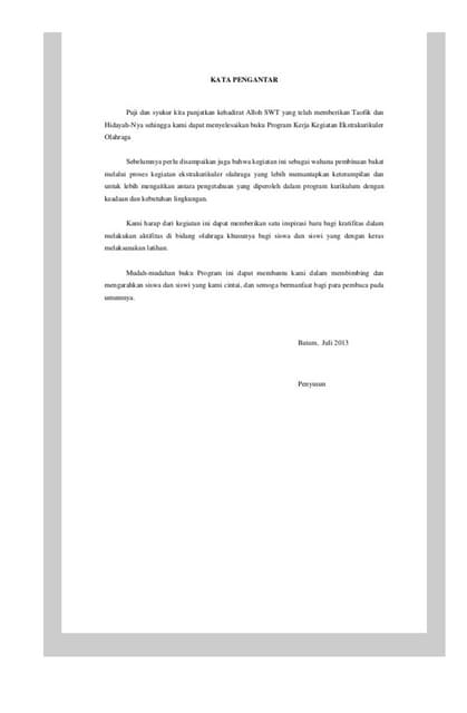 Program ekskul olahraga sd | DOCX