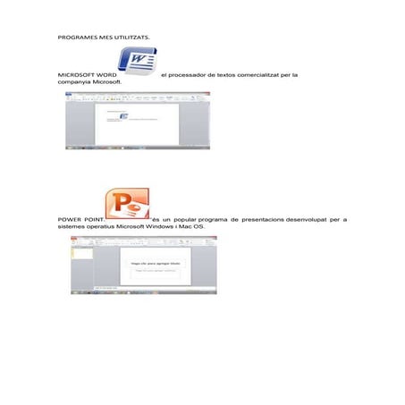 Programes mes utilitzats | PDF