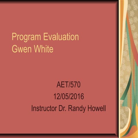 Program evaluation | PPT