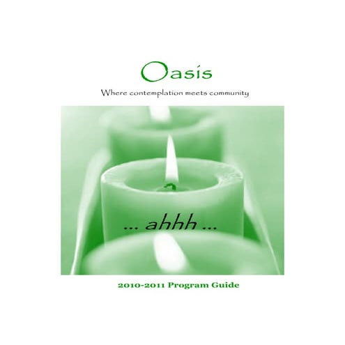 Oasis 2010-2011 Program Guide | PDF