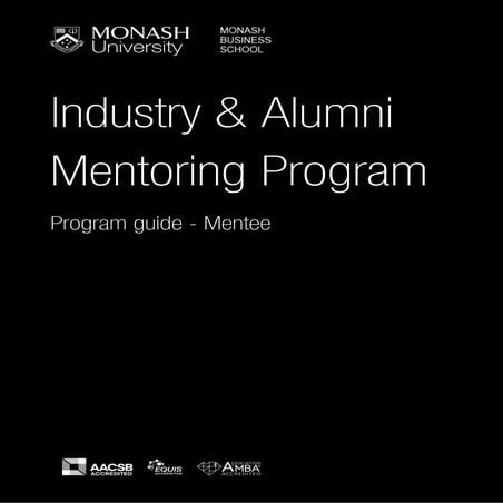 presentation on monash mentee programme.pdf | Career Planning | Careers