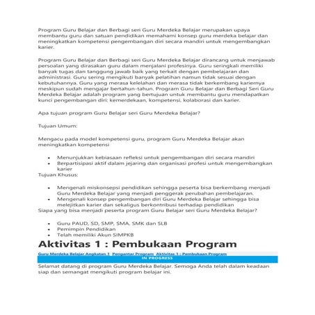 Program Guru Belajar dan Berbagi seri Guru Merdeka Belajar merupakan ...