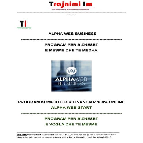 KURSE ALPHA WEB BUSINESS | PDF